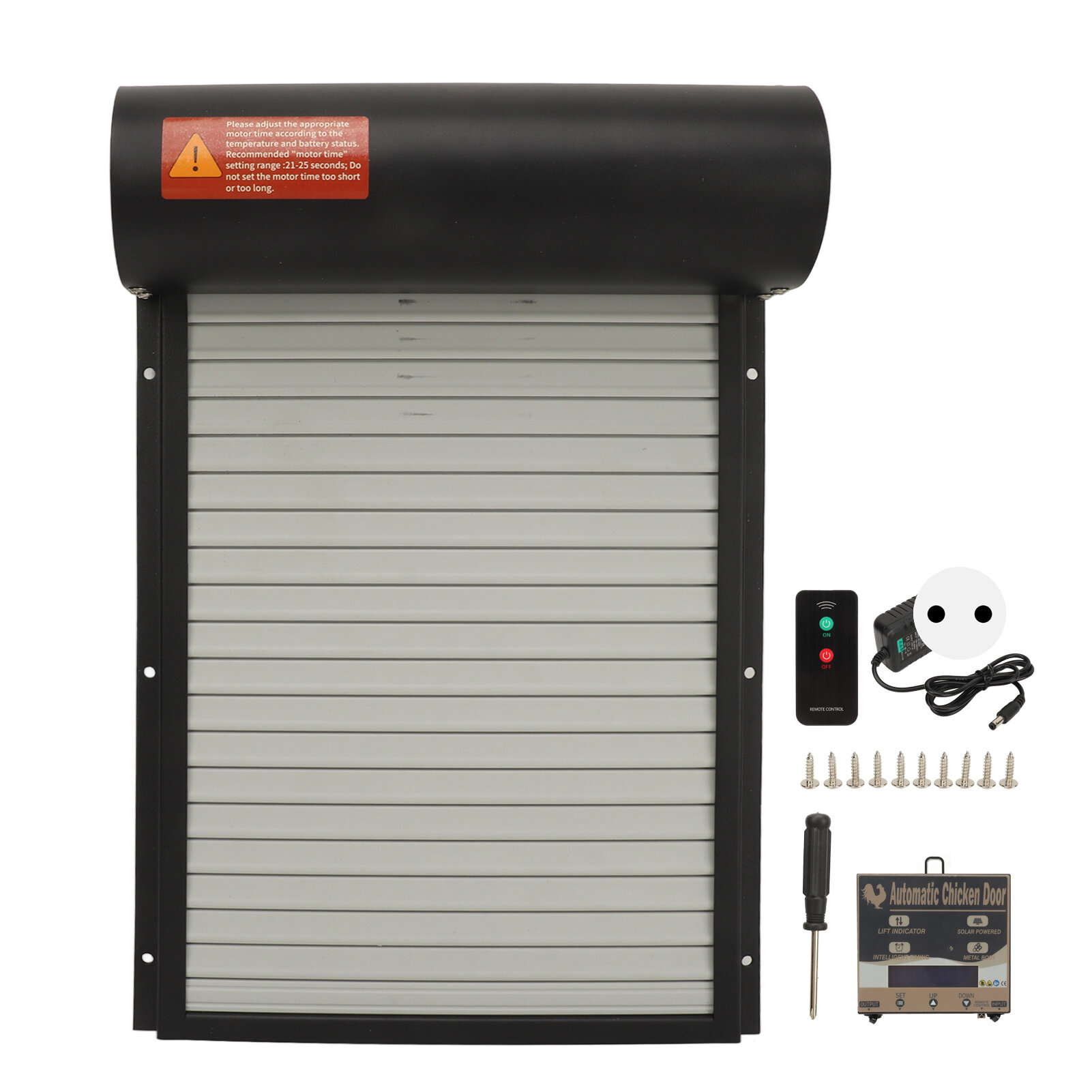 Автоматическая дверь курятника 3 в 1, 100‑240 В, светочувствительное устройство синхронизации с дистанционным управлением, устройство открывания двери курятника для курицы, утки, гуся, черная вилка европейского стандарта