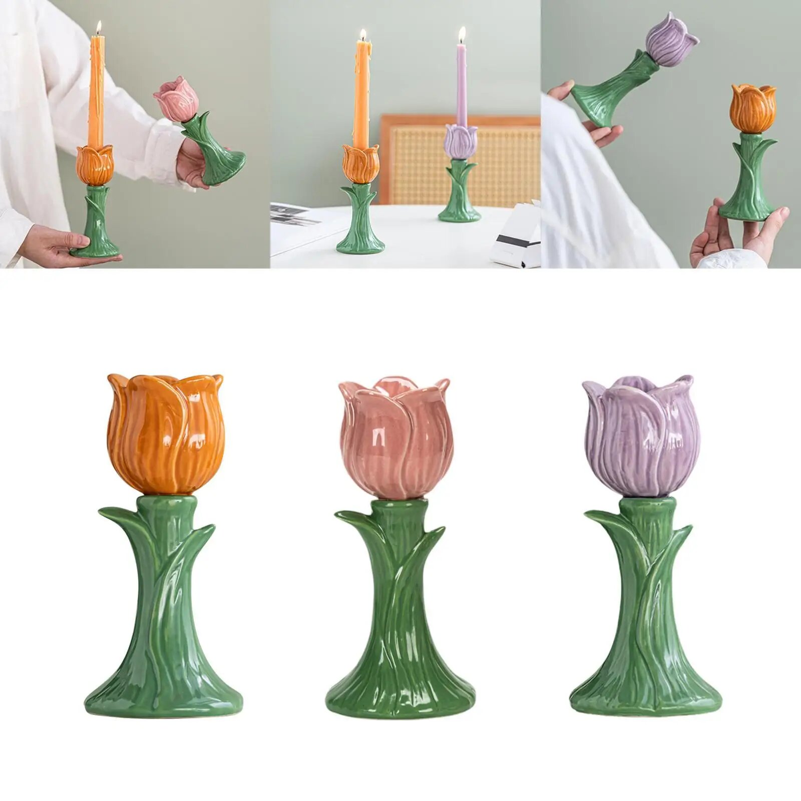 Подсвечники керамические Kesoto OrangeПодсвечники керамические Kesoto Orange