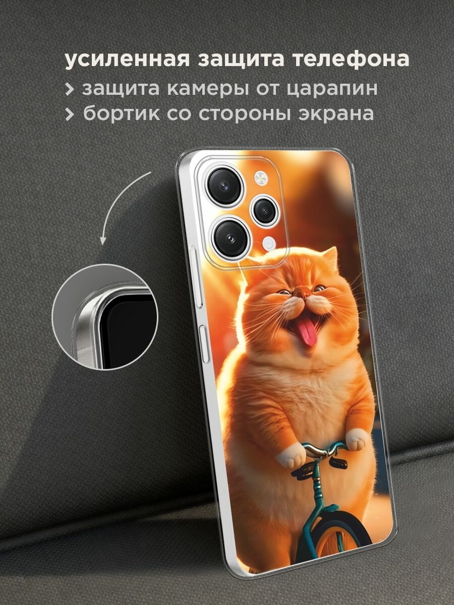 Чехол на Xiaomi Redmi 12 / Сяоми Редми 12 с принтом "Кот на велике" — фото 1