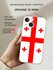 Чехол на Apple iPhone 13 mini / Айфон 13 мини с принтом "Флаг Грузии"