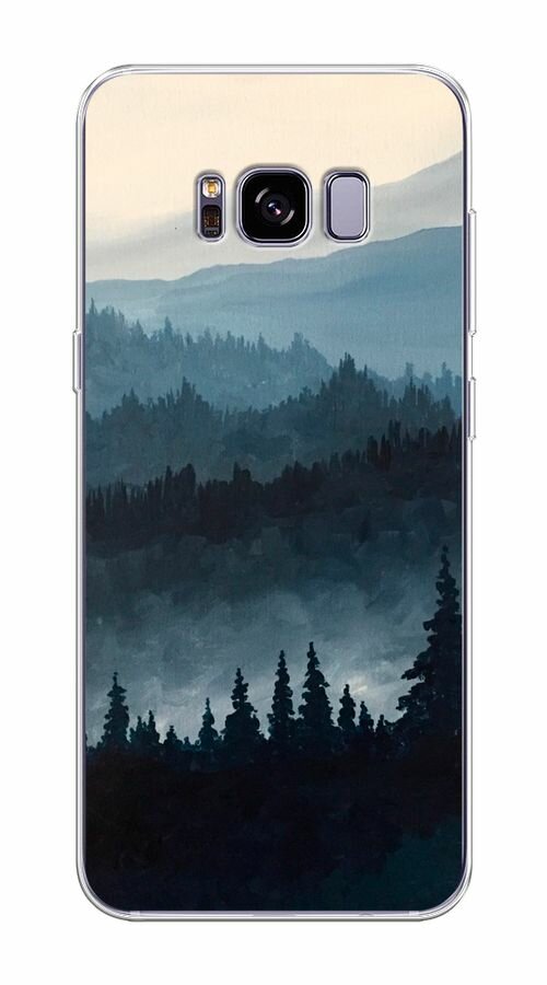 Чехол на Samsung Galaxy S8 + / Самсунг Галакси С8 Плюс с принтом "Туманные горы"