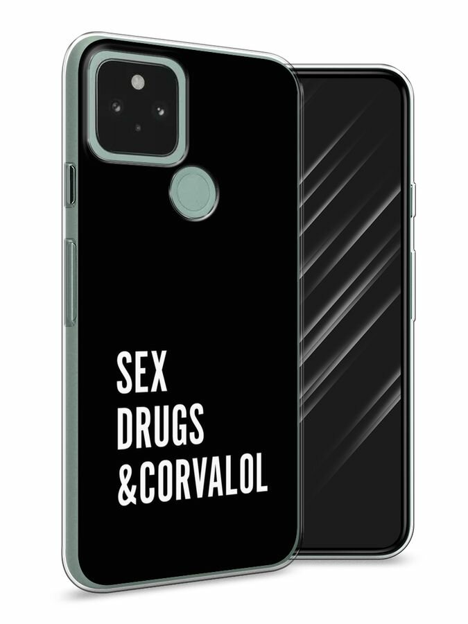 Чехол на Google Pixel 5 / Гугл Пиксель 5 с принтом "Corvalol"