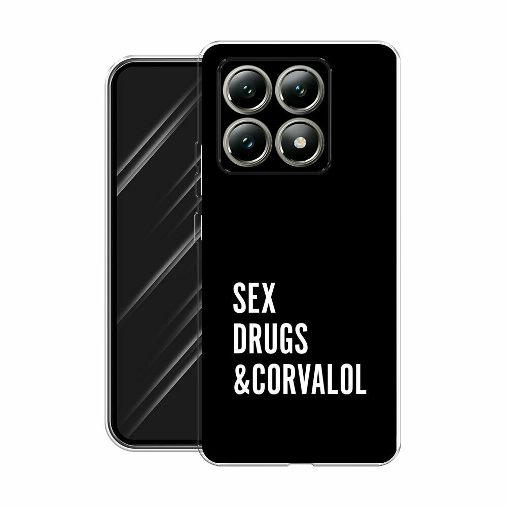 Силиконовый чехол на Xiaomi 14T / Сяоми 14T с принтом "Corvalol" — фото 1