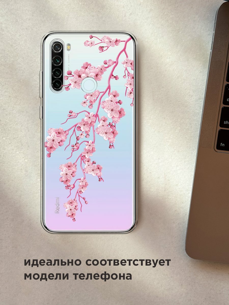 Чехол на Xiaomi Redmi Note 8T / Сяоми Редми Нот 8Т с принтом "Ветка сакуры 2" — фото 1