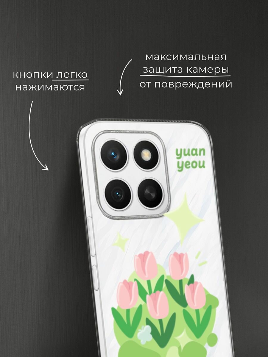 Чехол на Honor X8c / Хонор X8c с принтом "Protect nature" — фото 1