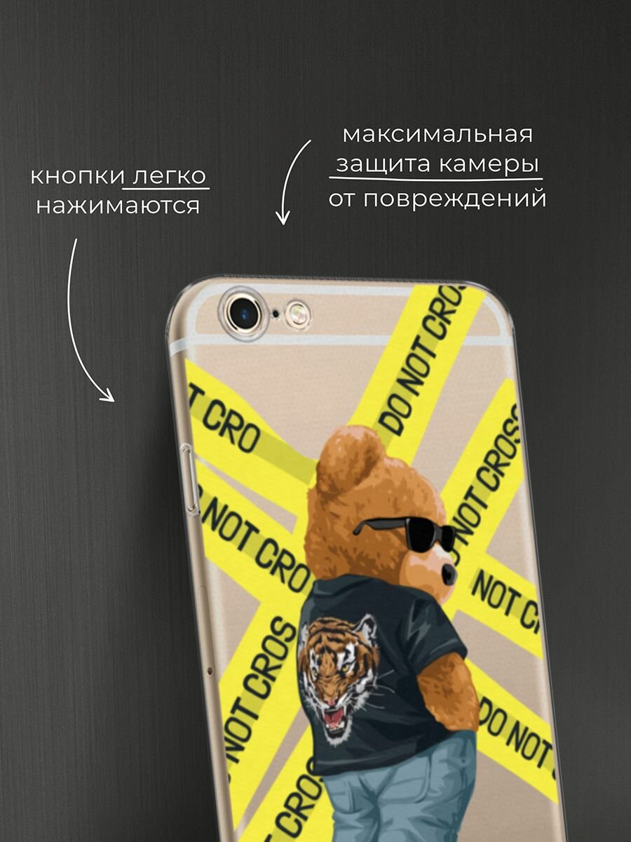 Чехол на Apple iPhone 6 Plus/6S Plus / Айфон 6 Плюс/Айфон 6С Плюс с принтом "Создатель проблем - 23 февраля", прозрачный — фото 1