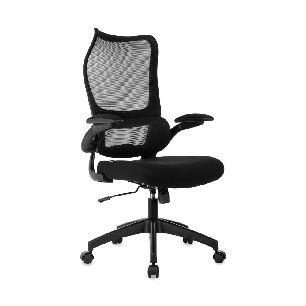 Кресло для руководителя Sigma 1_Ткань чёрная/Сетка чёрная