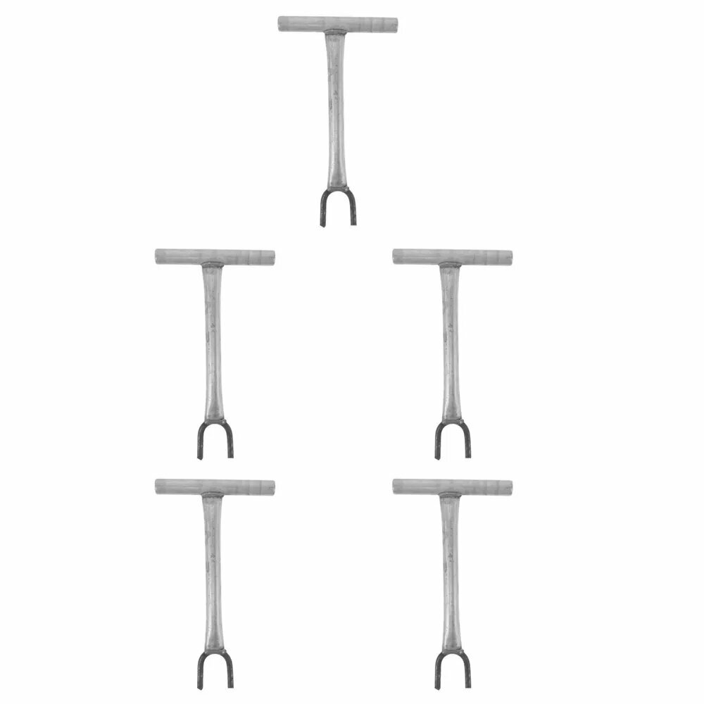 Удлинённый серебристый ключ из чугуна для перекрытия водяных клапанов, набор 5 шт для дома