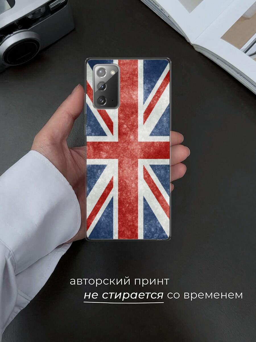 Чехол на Samsung Galaxy Note 20 / Самсунг Галакси Ноут 20 с принтом "Флаг Великобритании 1" — фото 1