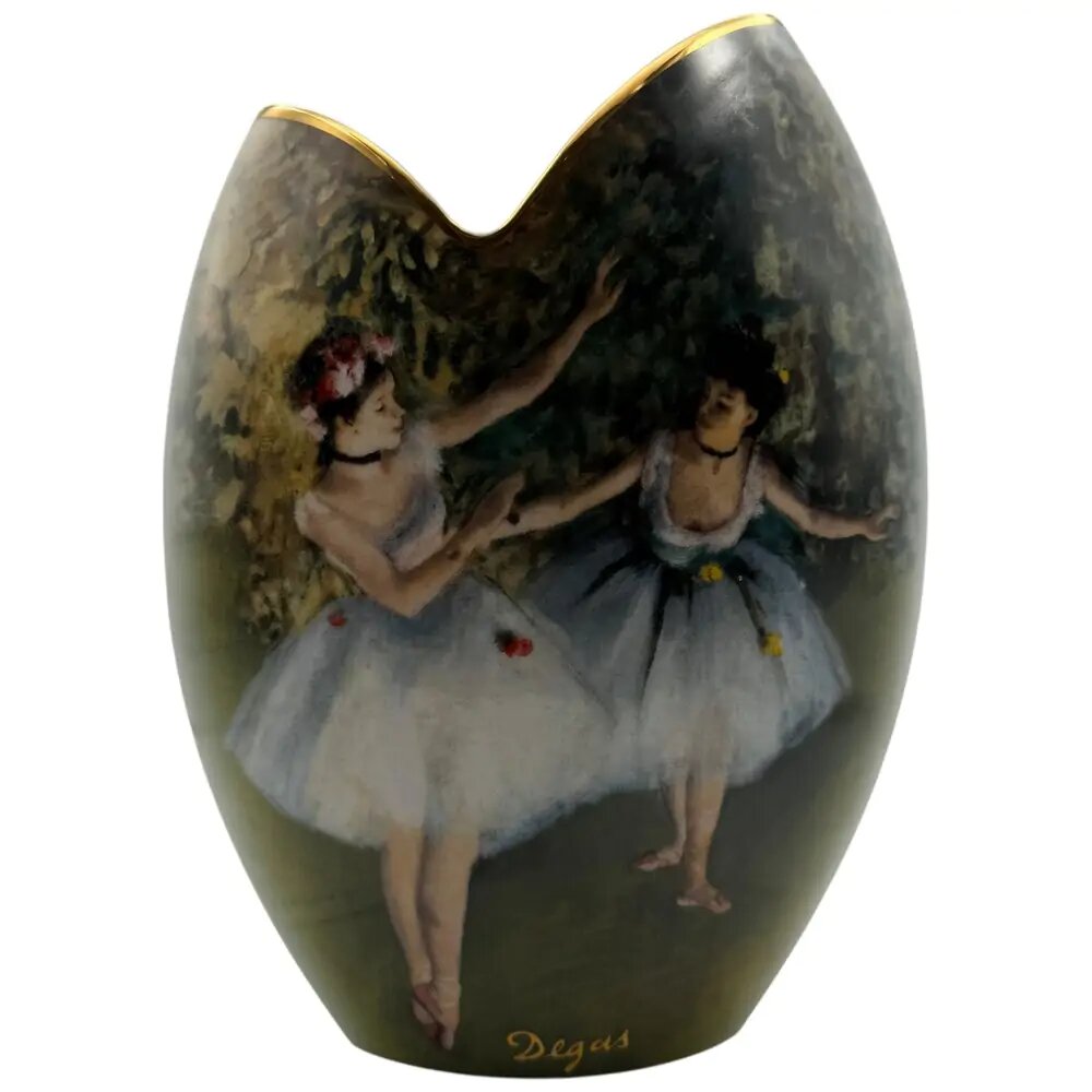 Ваза "Две балерины на сцене", 25.5 см, по картине Эдгара Дега, № 856/3000, 2000 г, Goebel, Германия