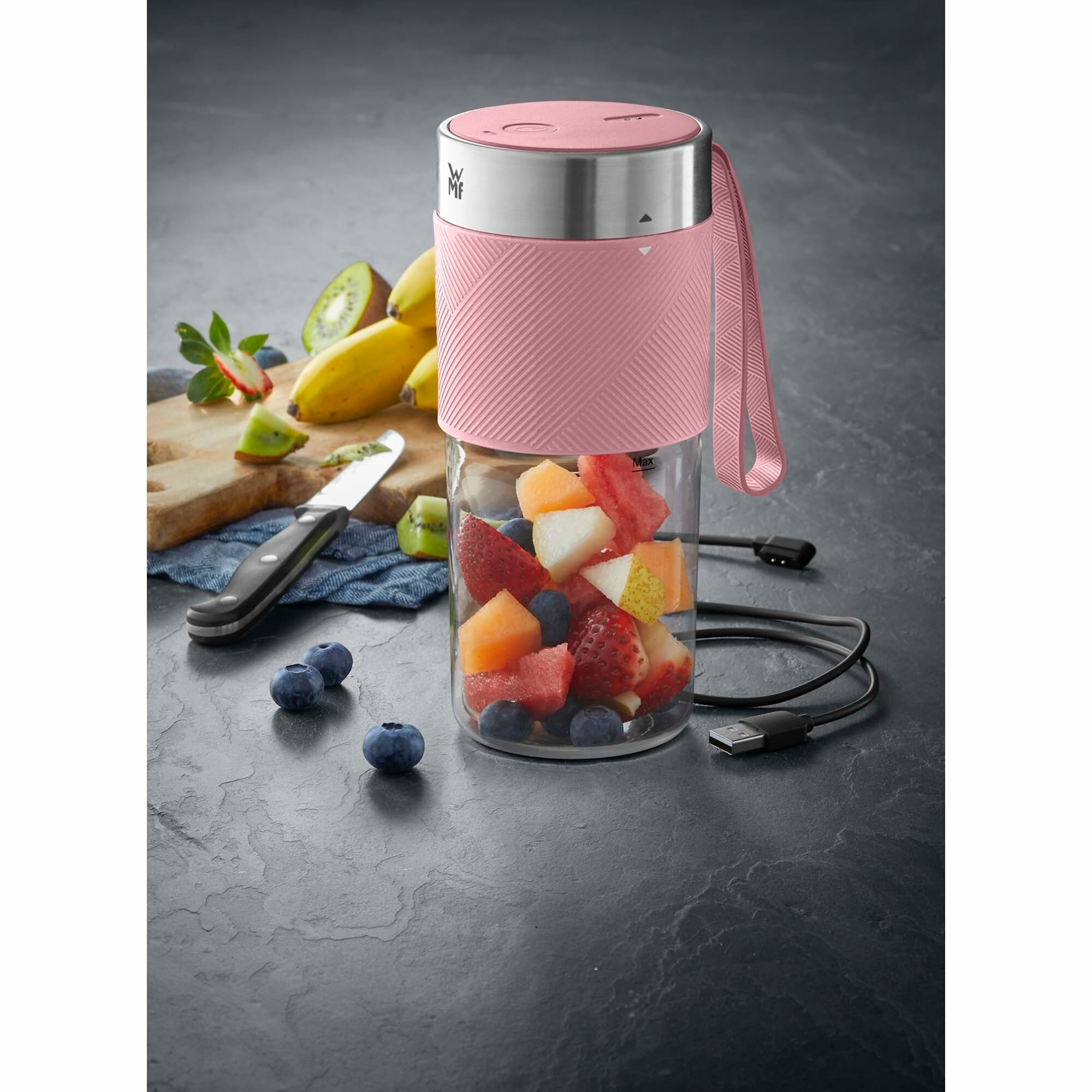 WMF Kitchenminis Mix on the go блендер (розовый) портативный для смузи