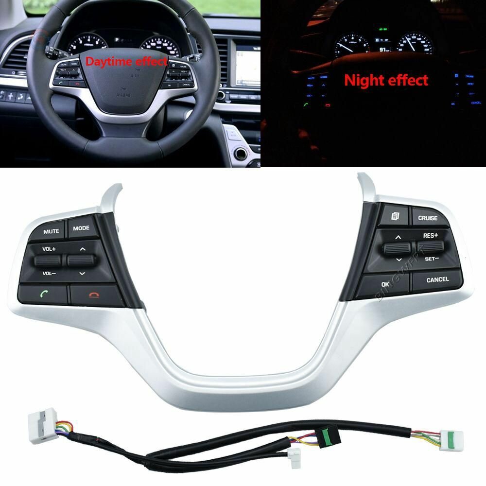 Многофункциональный кнопочный переключатель руля с круиз-контролем для Hyundai Solaris 1.6L 2017-2022, совместим с Movable Collar