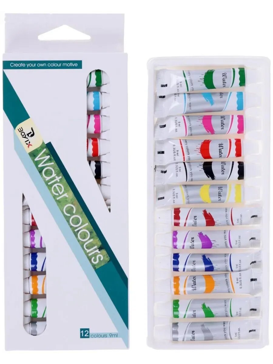 Акварель в тубе 12 цветов