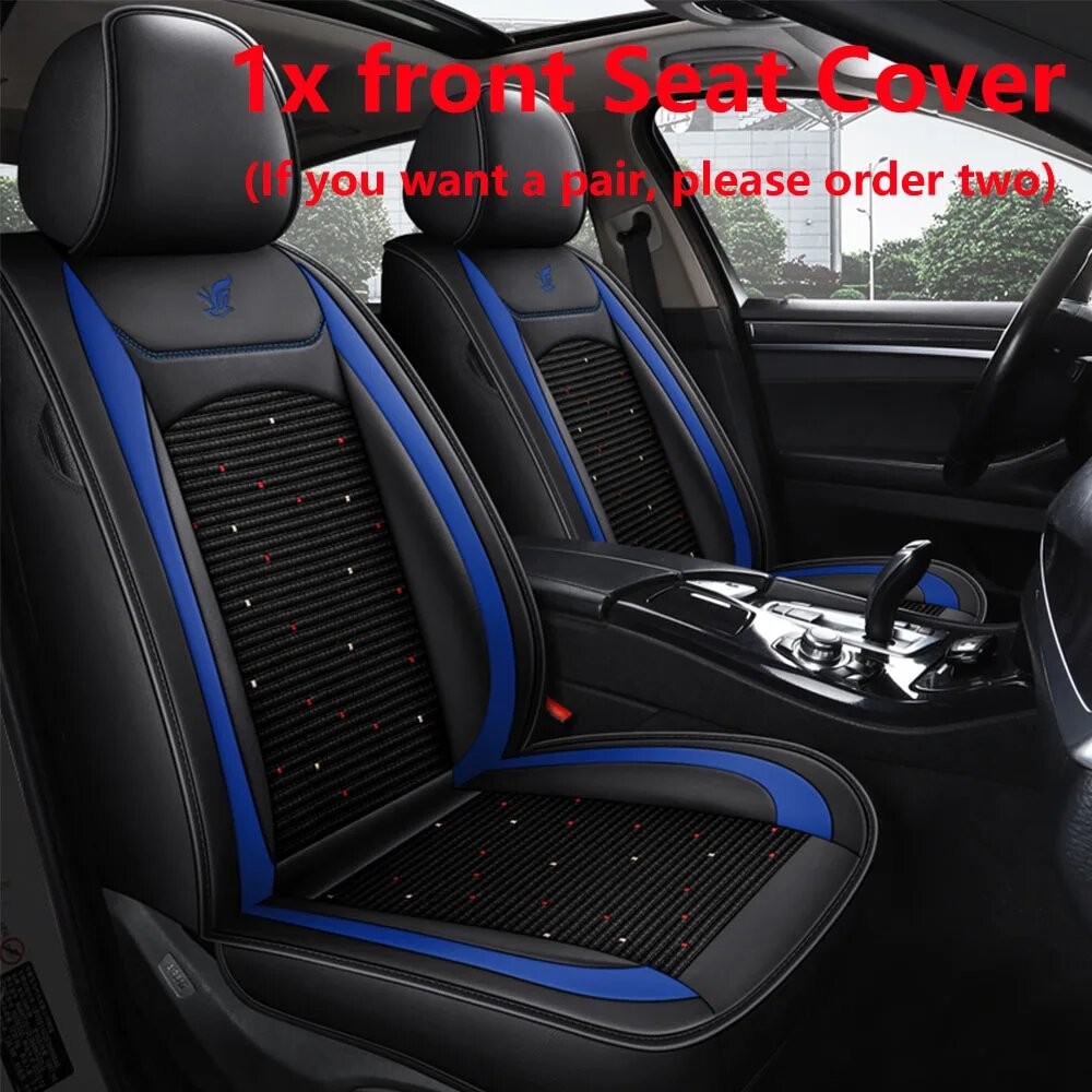 Универсальные кожаные чехлы на автомобильные сиденья для Subaru Forester Legacy Outback Trezia Stella xv Impreza Tribeca, интерьерные автоаксессуары Black Blue Front