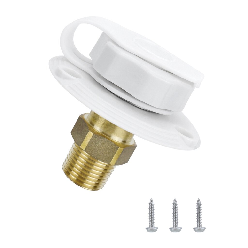 Водозаборное устройство 3/4 NH с Внутренним Фланцем 1/2 NPT из Бессвинцовой Латуни для Дома на колесах