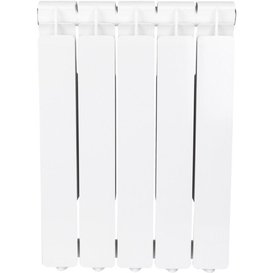 Радиатор Stout Bravo 500 5 секции алюминиевый нижнее правое подключение (белый RAL 9010)