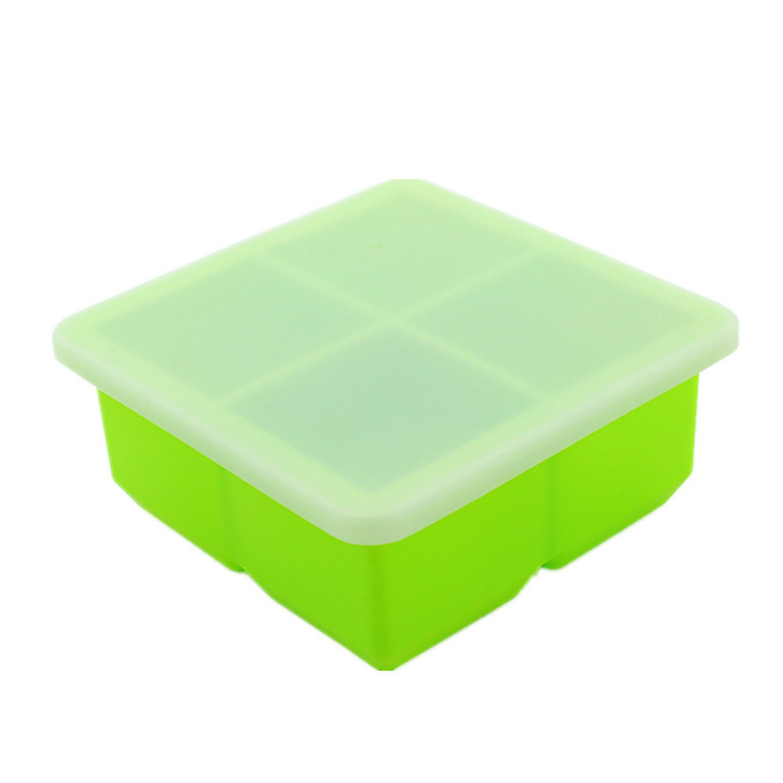 DuangDuang 4 Grids Square Ice Maker Square Pudding Jelly Square Mold Ice Form