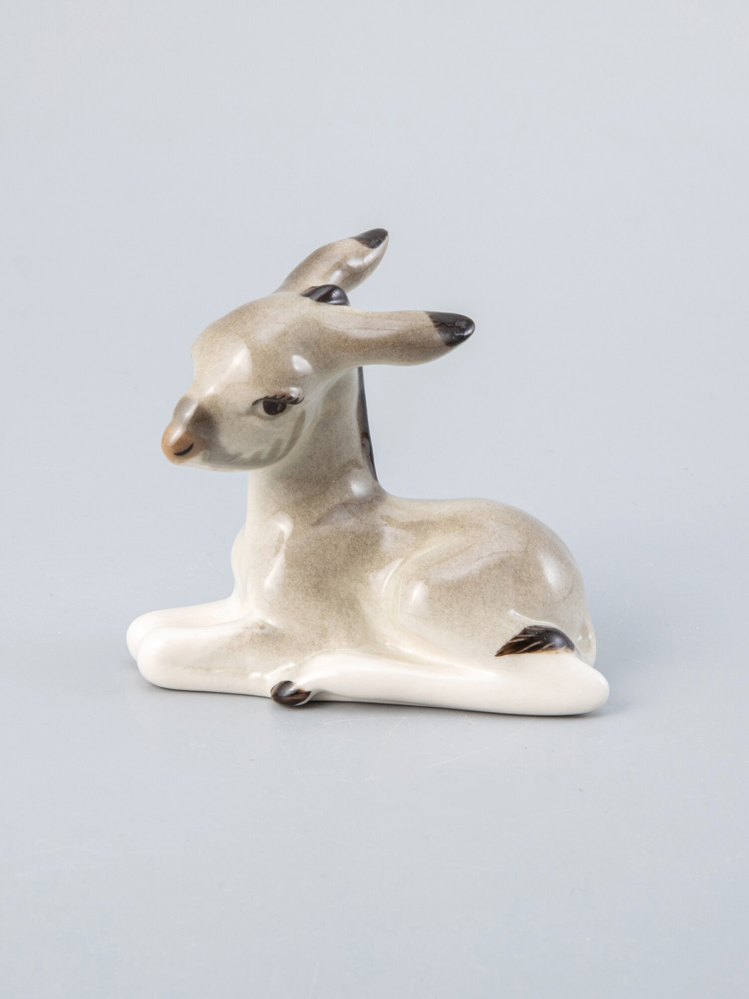 Фарфоровая скульптура Ослик , Императорский фарфоровый завод , мягкий фарфор