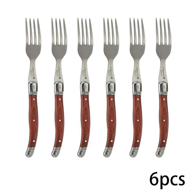 Ножи и вилки Laguiole BY FLYINGCOLORS из нержавеющей стали 6pcs Steak Forks