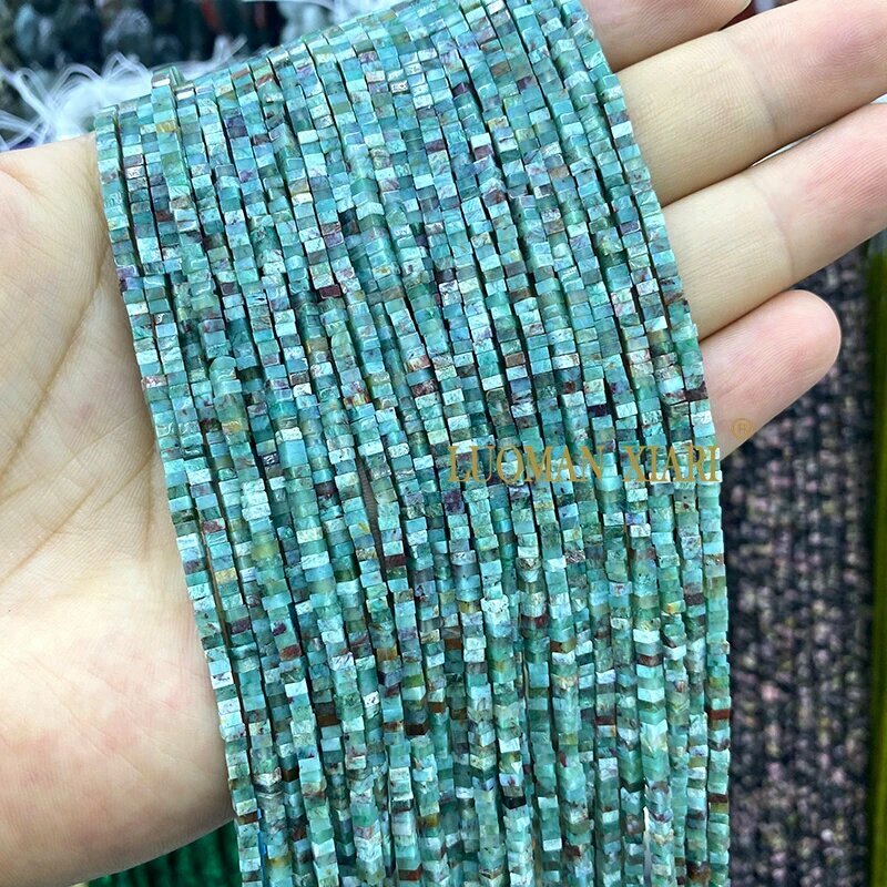 Новые плоские квадратные бусины из натурального камня 1x2 мм, черный обсидиан, свободные бусины-разделители для изготовления ювелирных изделий, браслеты «сделай сам», подвески, аксессуары 15 дюймов