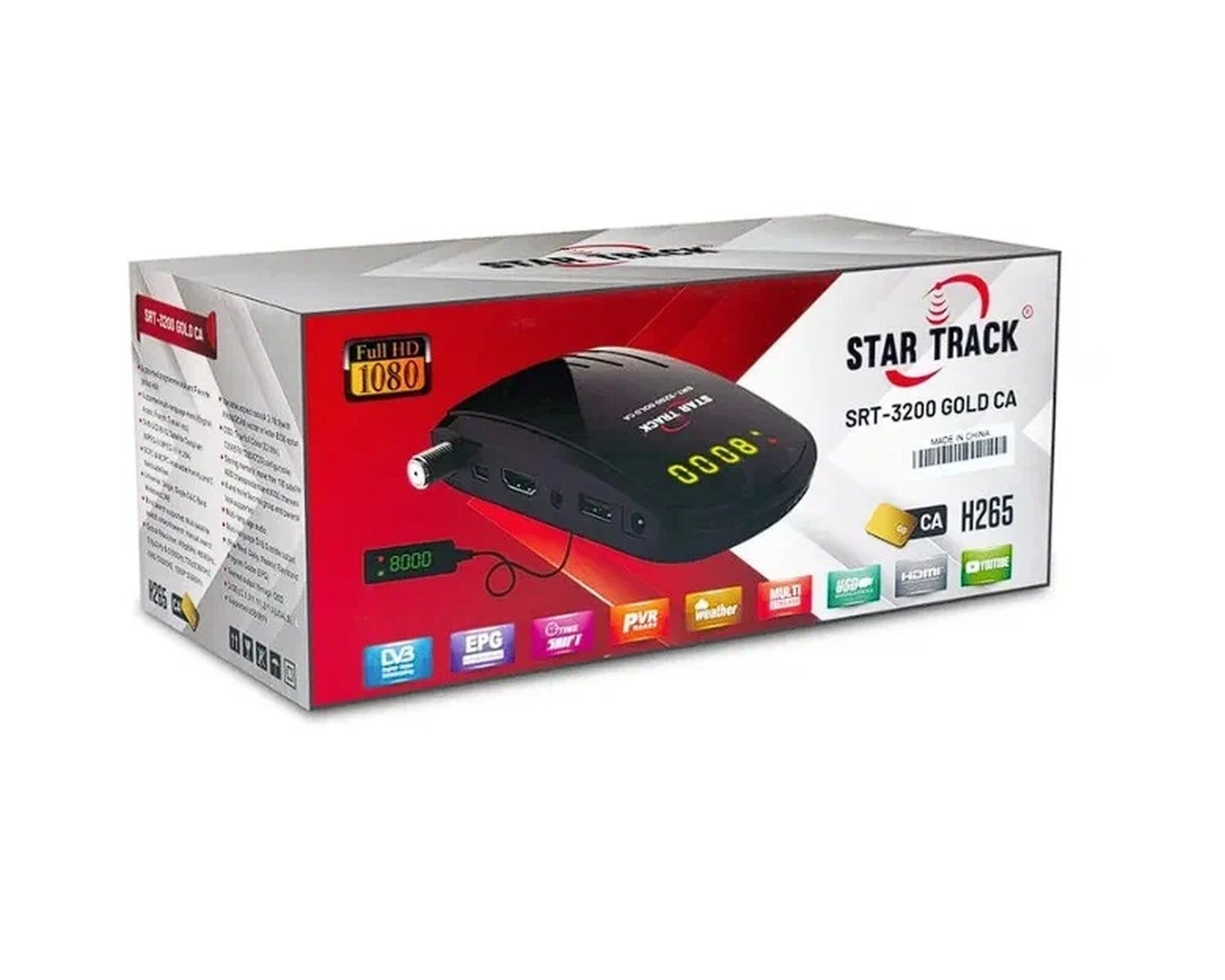Ресивер StarTrack SRT 3200 Gold CA, спутниковое ТВ, Conax Irdeta CTI