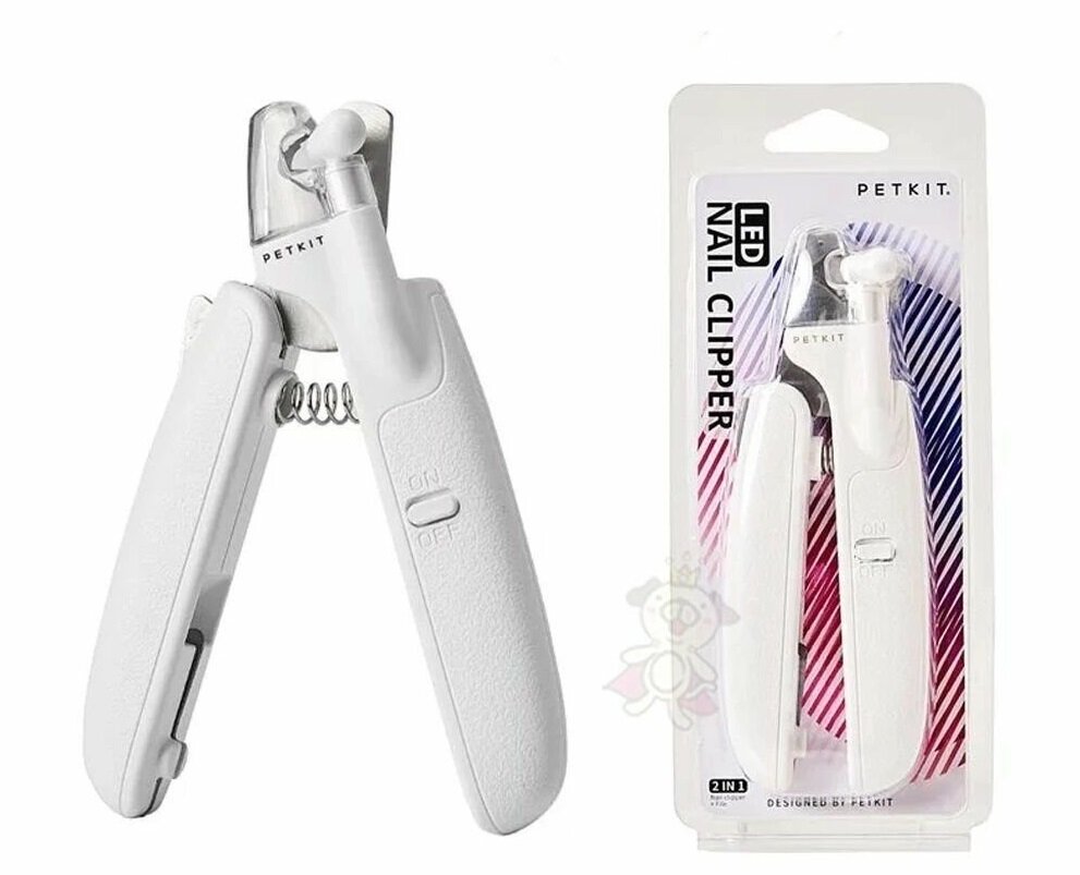 PETKIT Триммер для когтей с LED подсветкой Антиразбрызгивание + пилочка Автопружина, эргономичный дизайн