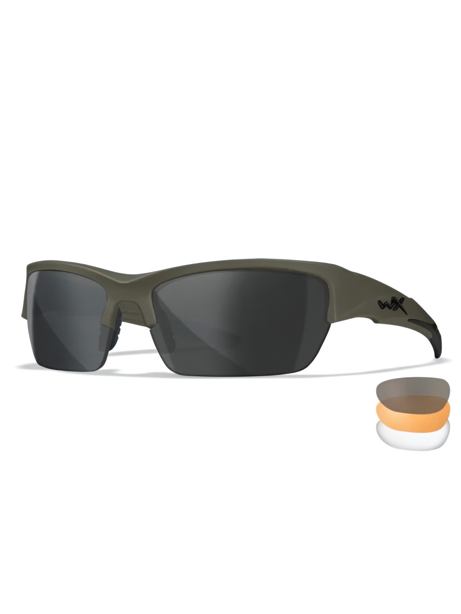 Баллистические очки Wiley X VALOR CHVAL06G 2.5mm OD Green с тремя комплектами линз
