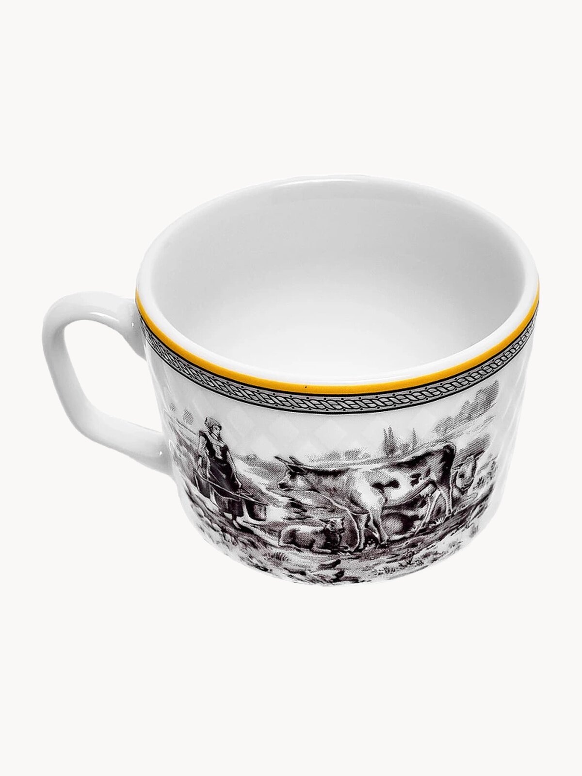 Чайно-кофейный фарфоровый набор Кантри Вилладж на 6 персон 12 предметов Иран