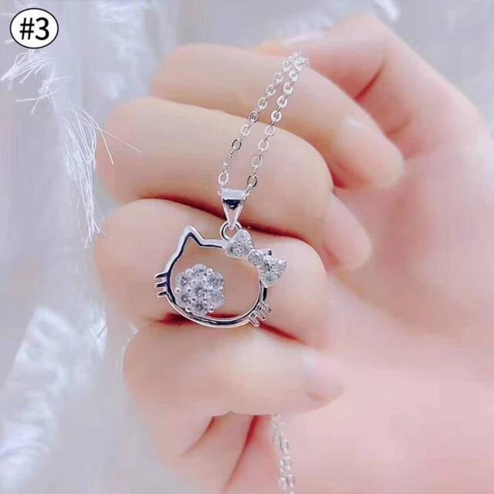 Кулон Sanrio Hello Kitty в виде милого мультяшного аниме-персонажа (ожерелье/браслет/кольцо), ювелирные аксессуары, рождественский подарок для женщин и девушек.