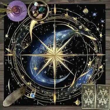 Гадальный инструмент/Скатерть для гаданий на картах Таро 90X90CM，（Рекомендуемые качественные продукты）