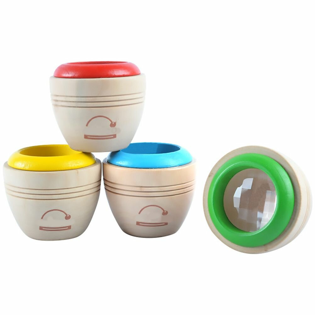 Деревянный калейдоскоп-многогранник для всей семьи, развивающая игрушка с радужными композициями в каждом повороте, идеальный подарок детям для воображения и творческой игры