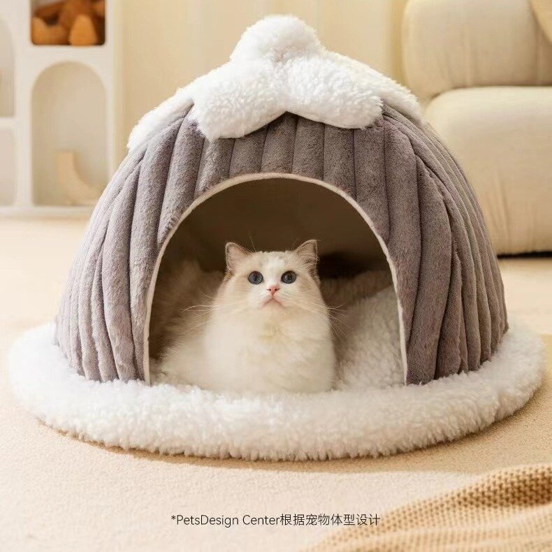 Новый домик для кошек, домик для собак, домик-иглу, полузакрытый, теплые товары для животных, складной, оптовая