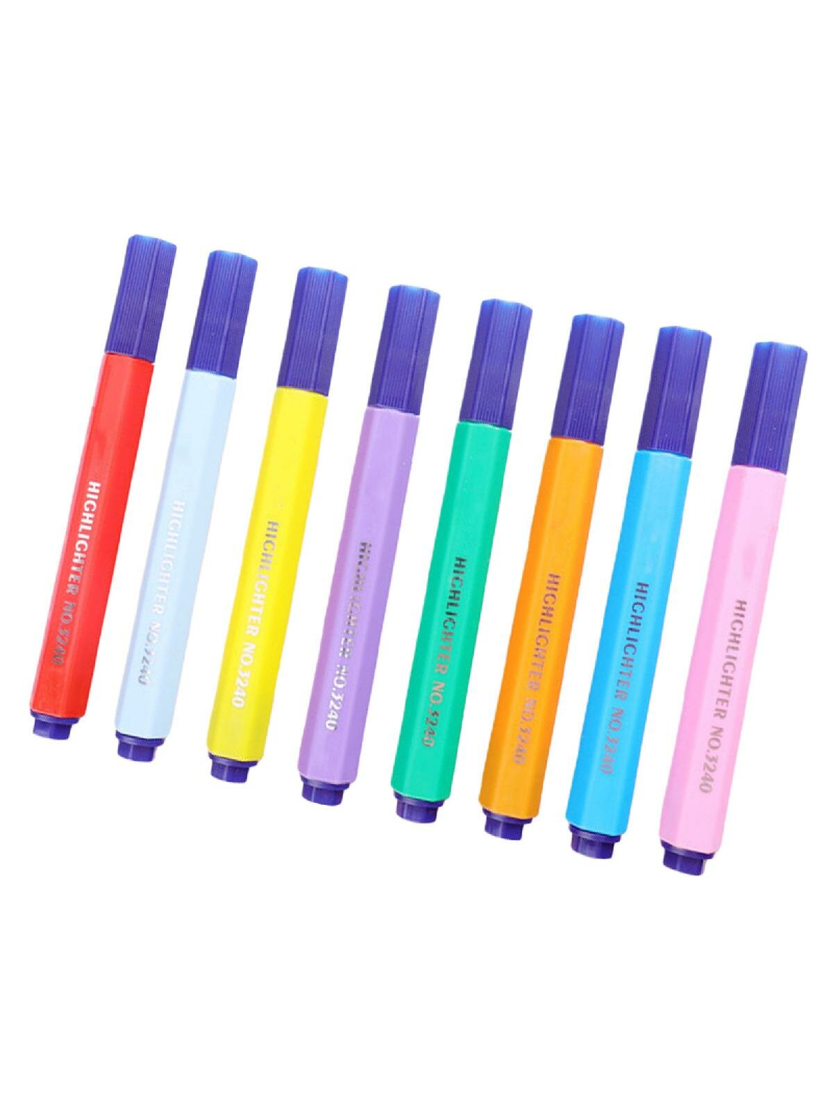 8шт флуоресцентных маркеров с плавным скольжением, флуоресцентный маркер для разметки