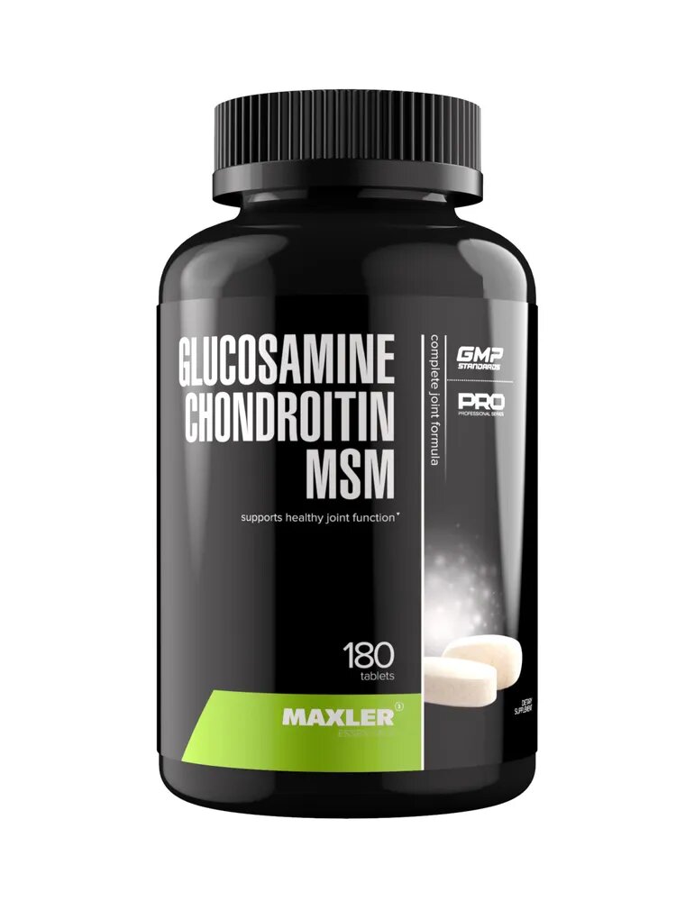 Глюкозамин Хондроитин MSM для суставов и связок в таблетках Maxler Glucosamine Chondroitin MSM 180 шт. (1 банка)