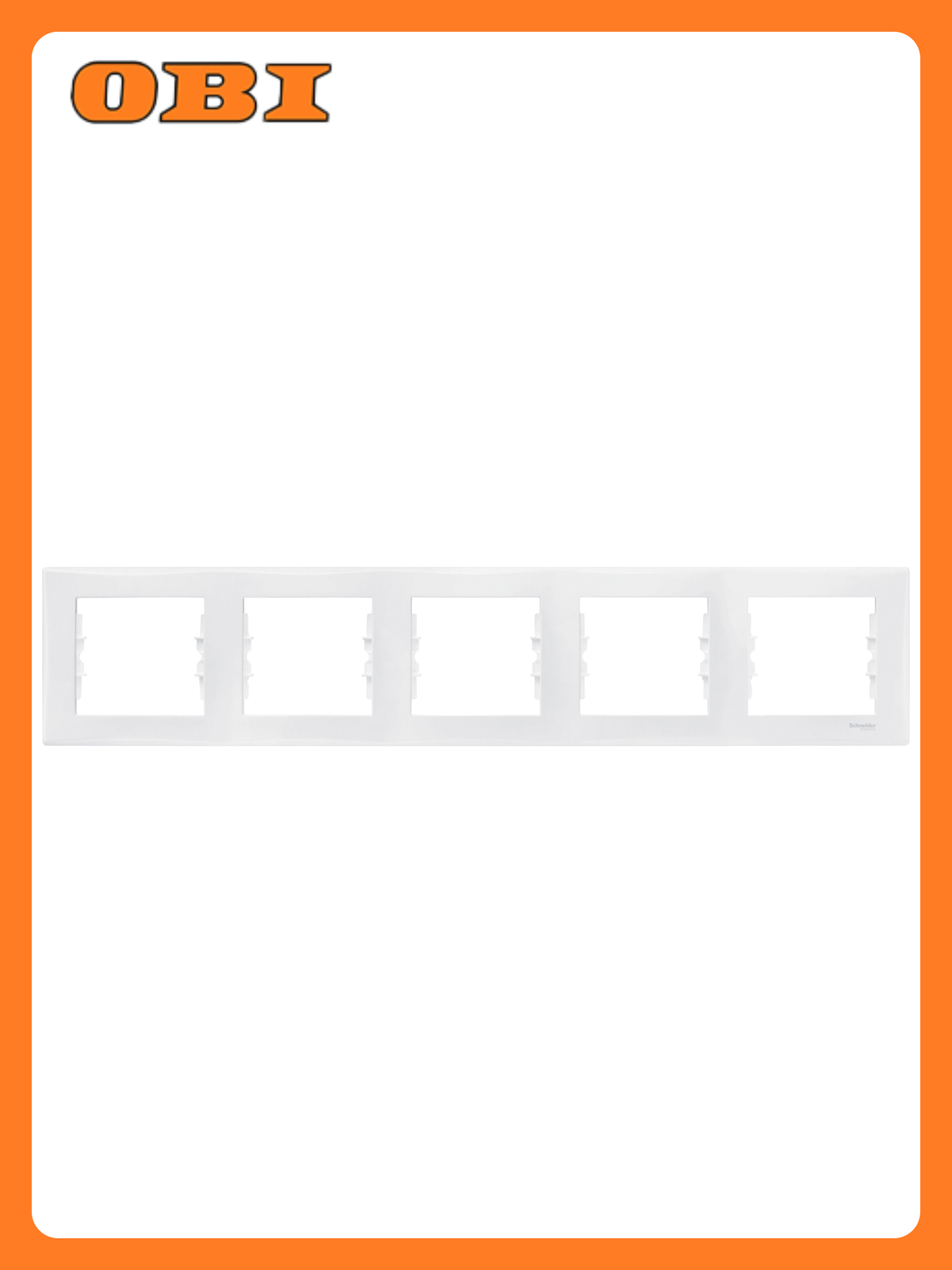 Рамка Schneider Electric SEDNA SDN5800921, термопласт, белая, 5 постов