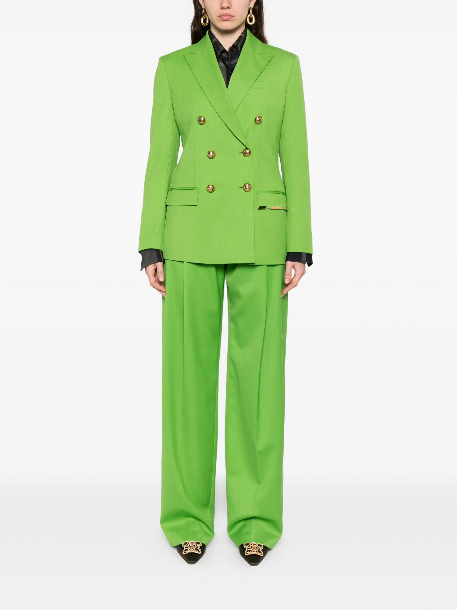 Куртка Elisabetta Franchi Double-breasted buttoned jacket, размер 42 — фото 1