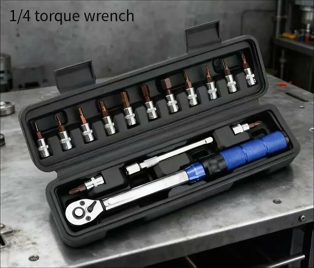 Набор динамометрических ключей от 5 до 60 Нм с открытым концом 30 мм и сменной головкой с трещоткой для привода 3/8 для мини-сплитов HVAC