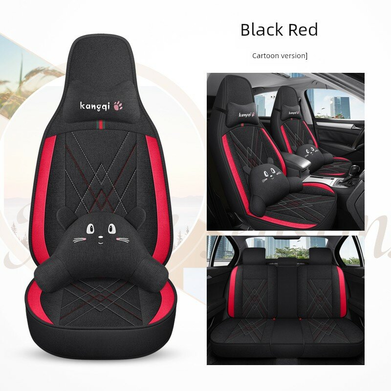 Чехлы для сидений Changan Oushang X5 Plus 2023, универсальные всесезонные автомобильные накидки, дышащая ткань из льна.