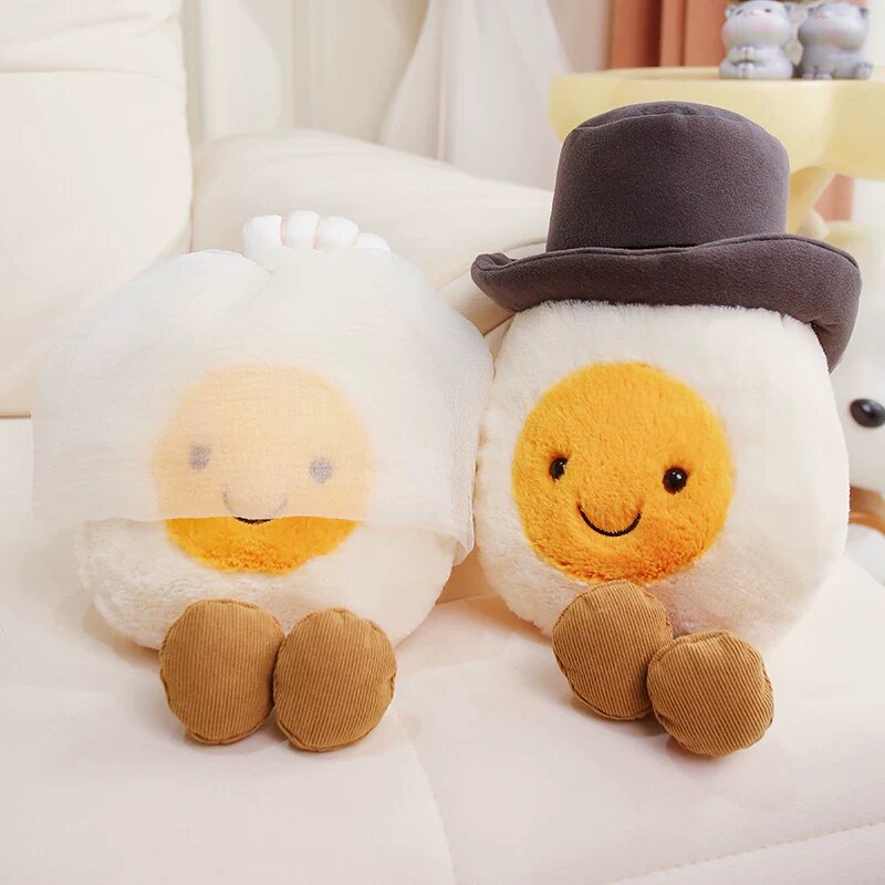 Милые пуловые куклы в форме сваренного яйца, идеальный свадебный подарок для невесты и жениха, набор из двух мягких