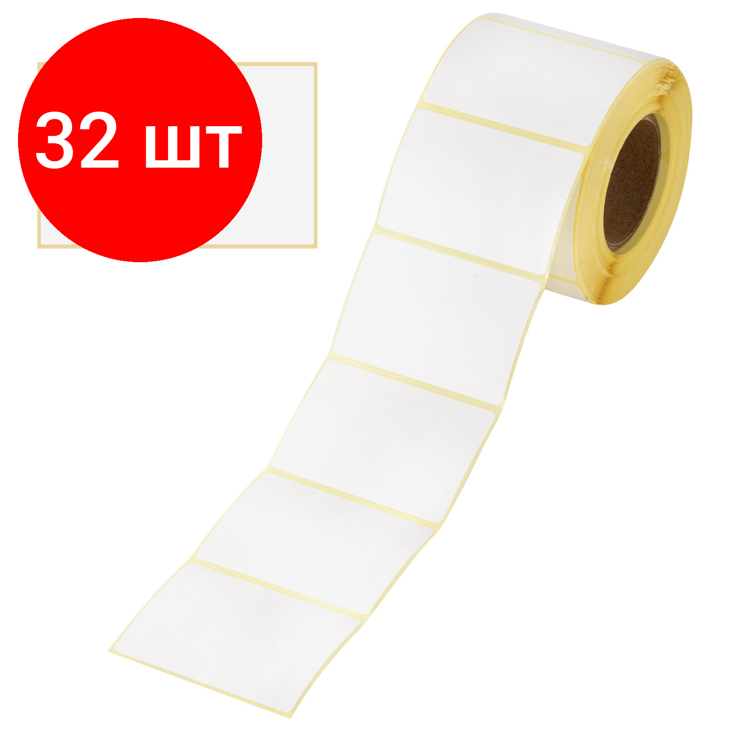Комплект 32 шт, Этикетка ТермоТоп (58х40 мм), 700 этикеток в ролике, светостойкость до 12 месяцев.