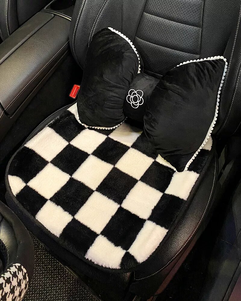 Зимняя плюшевая теплая накидка на автомобильное сиденье, новая модель 2025 года, однокомпонентный комплект накидок на