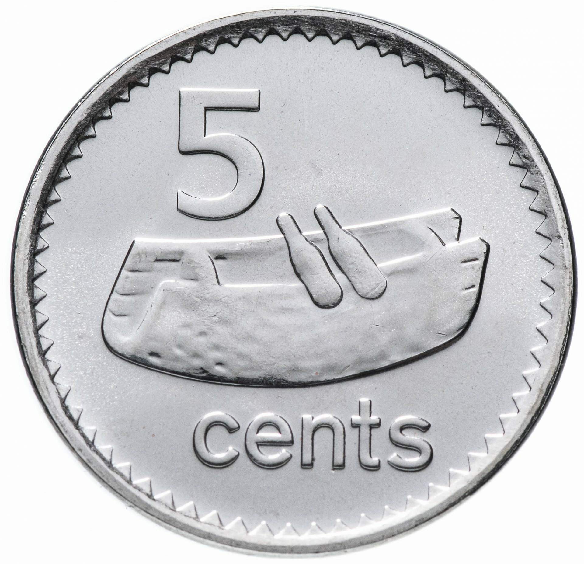Фиджи 5 центов cents 2010, Сталь, в сохранности UNC
