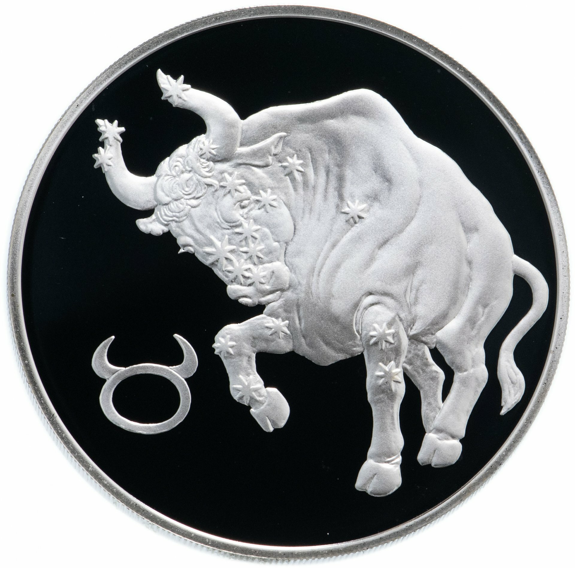 3 рубля 2004 СПМД Proof "Телец Знаки зодиака", Серебро 900