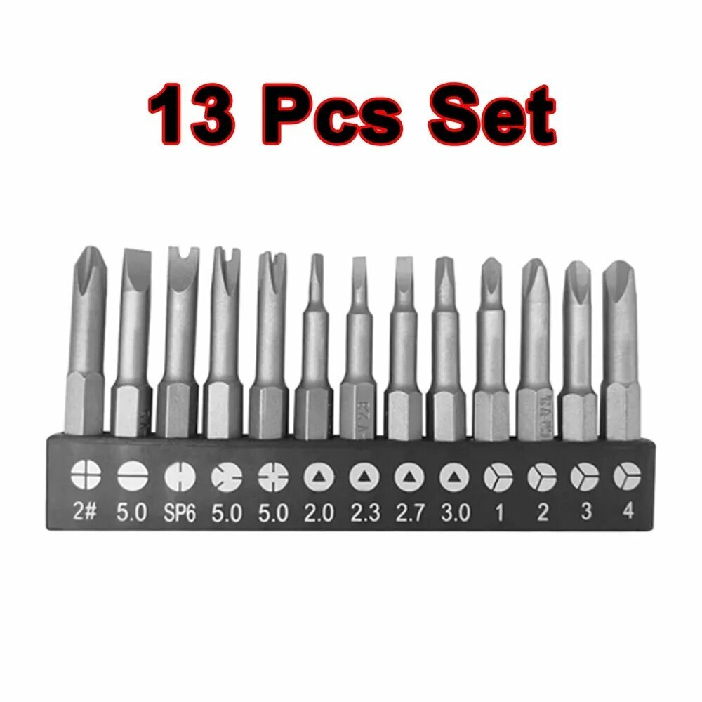 Набор бит специальной формы из 13 шт, Y-Образный треугольный Внутренний Крестовый наконечник, Новая трехточечная отвертка для универсального использования и получения точных результатов, длина 50 мм