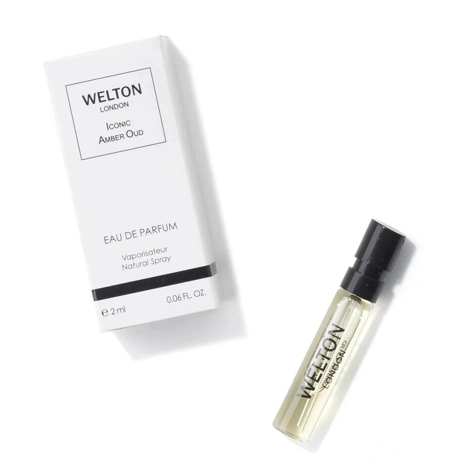 Парфюмерная вода Welton London Iconic Amber Oud миниатюра 2 мл / Пробник духов Велтон Лондон Иконик Амбер Уд