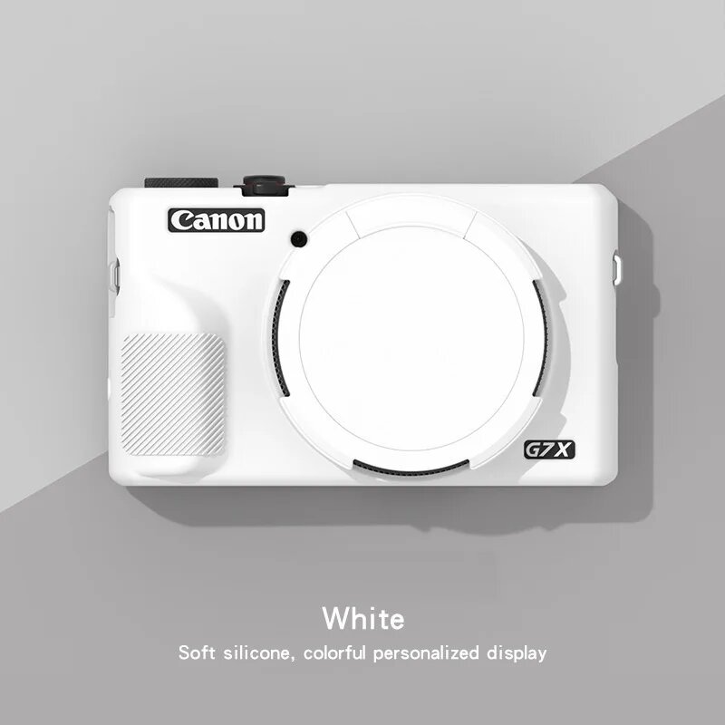 Силиконовый защитный чехол-накладка Armor Body Cover Skin с защитой объектива для Canon G7X3 / Mark III, устойчивый к царапинам, XJB03