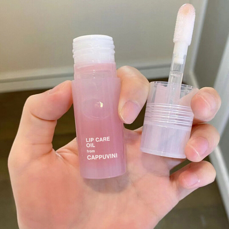 Прозрачный тюбик масла для губ Cappuvini, увлажняющий, питательный, уменьшающий линию губ, ночной уход за губами