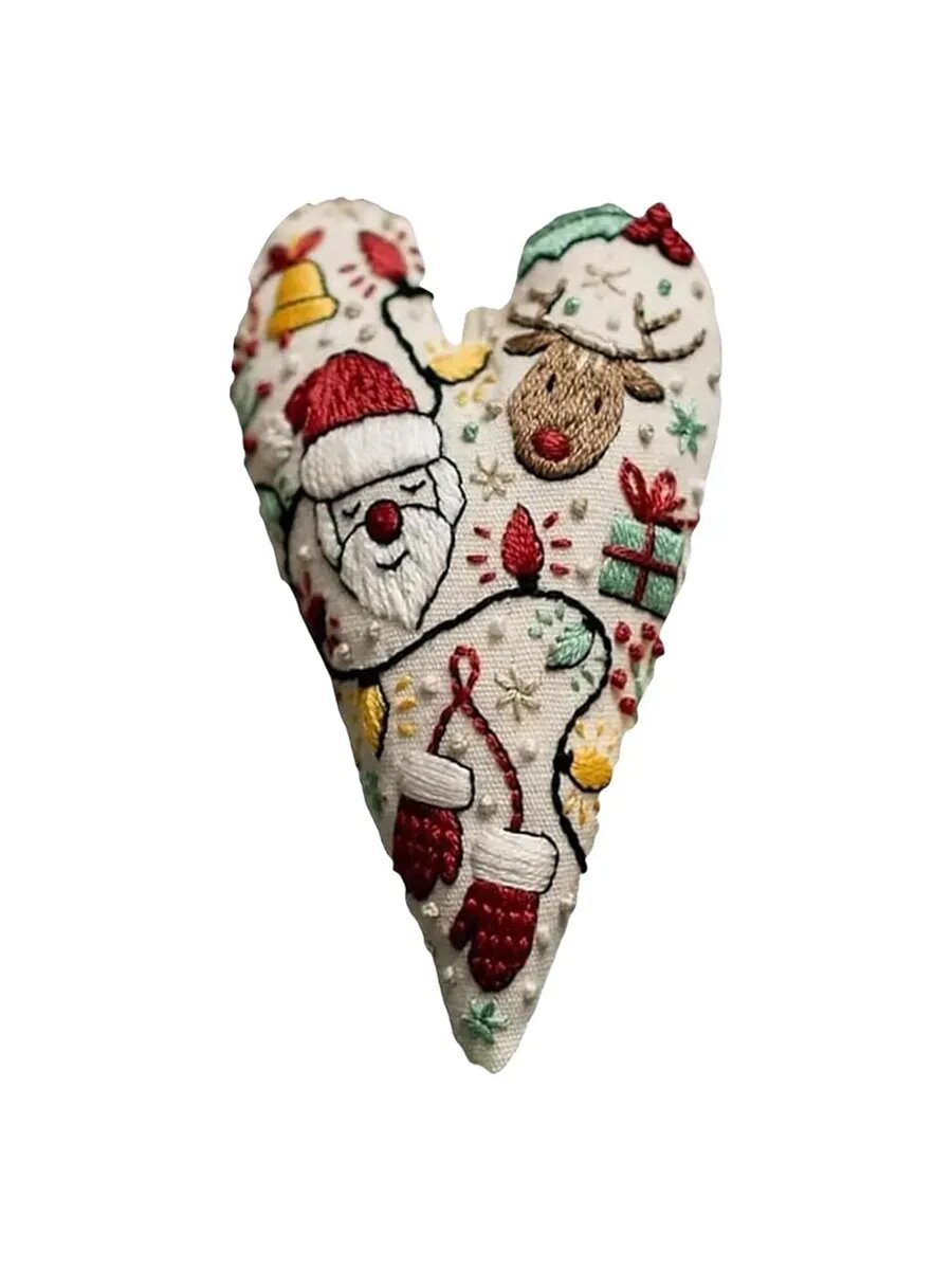 Набор для вышивки сердца на Рождество для начинающих