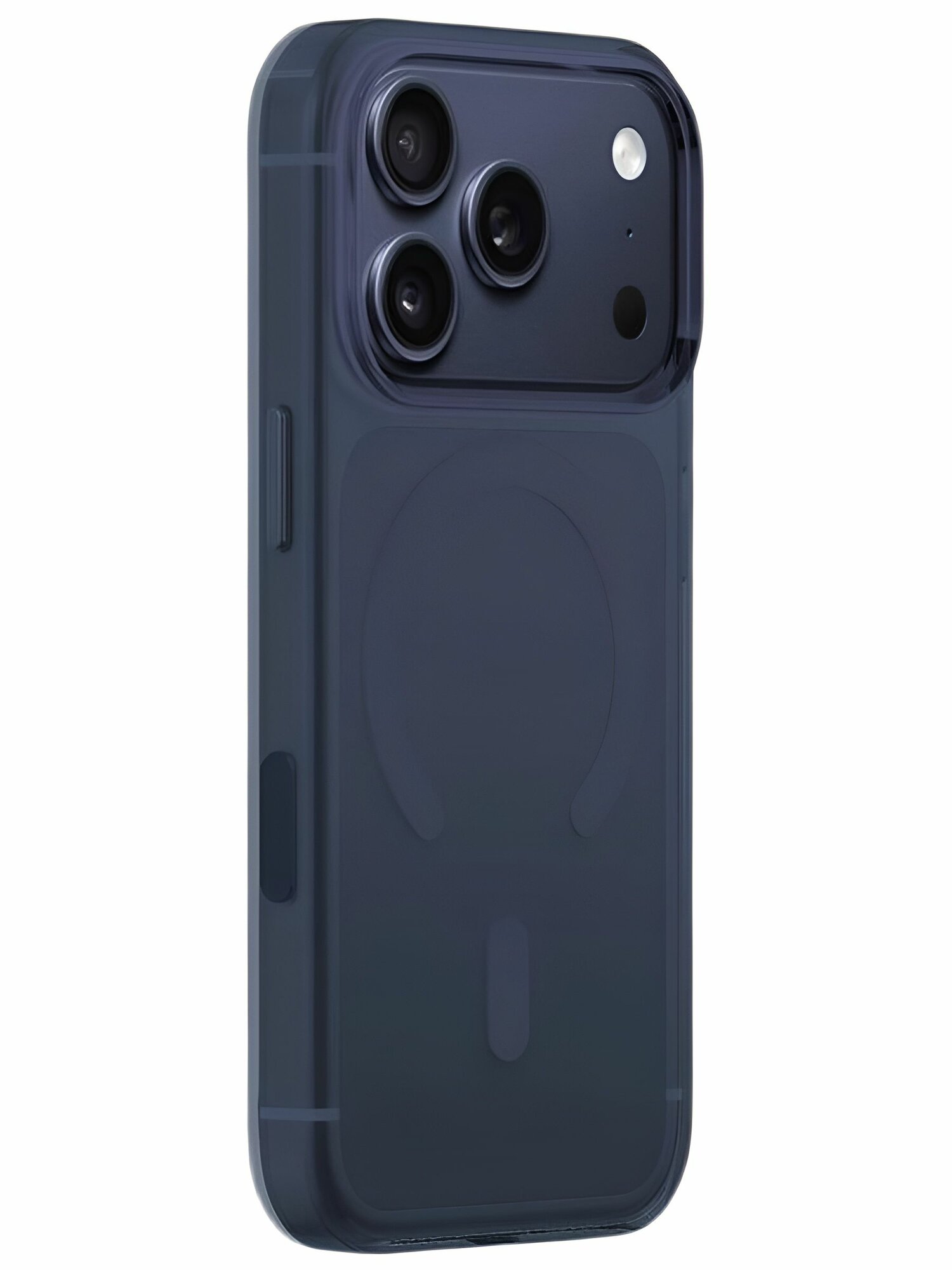 Чехол на iPhone 17 Pro Max, Iceguard c поддержкой беспроводной зарядки, голубой-прозрачный