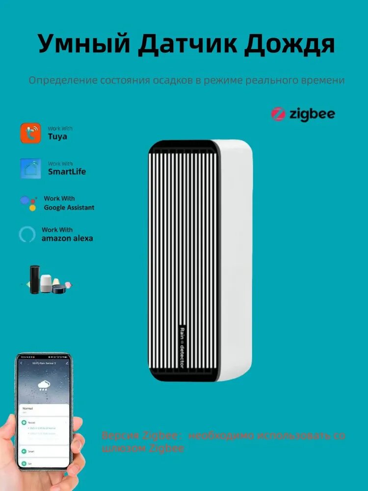 Умный датчик дождя Tuya zigbee3.0